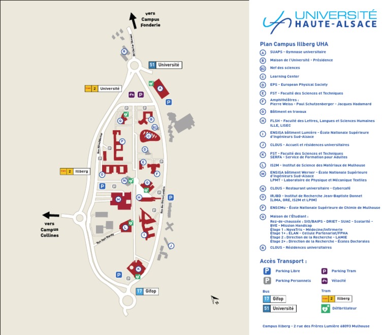 Plan du Campus Illberg UHA | PDF