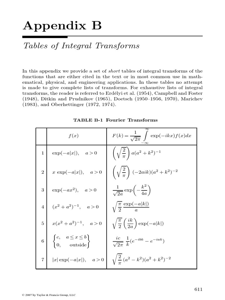 Integral Tables | PDF | Objetos matemáticos | Trigonometría