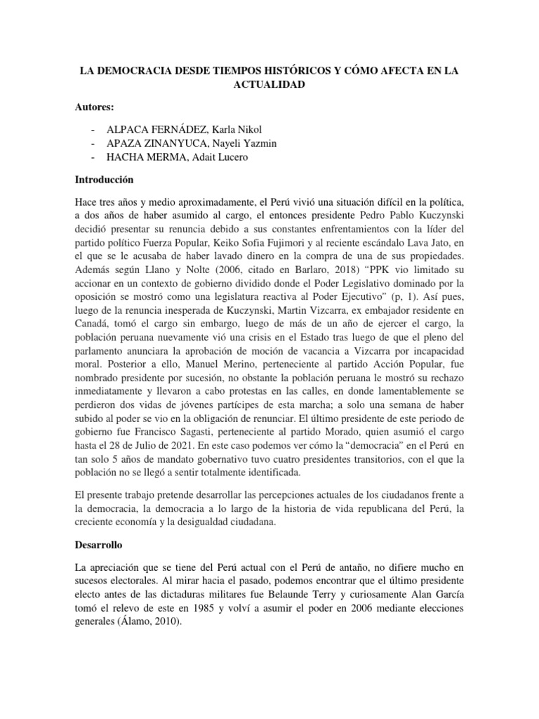 Ensayo Democracia Pdf