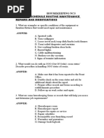 HOUSEKEEPING NC II Question and Answer | PDF | Laundry | Home