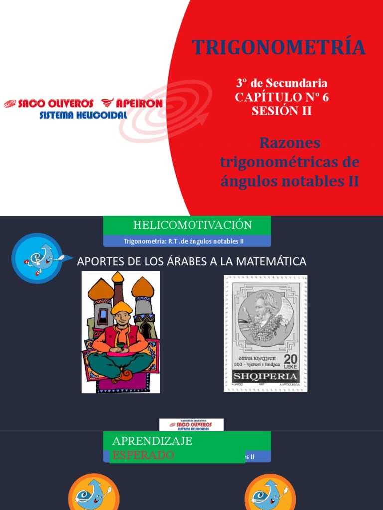 Capitulo - 6 - Sesion - 2 - Razones Trigonometricas de Angulos Notables ...