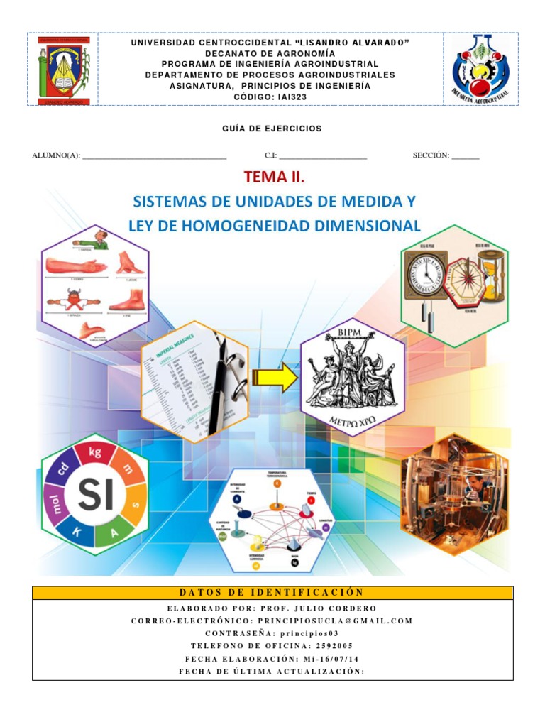 Theme 02 Systems of Measurement Units. Student's Guide To Exercises | PDF | Calor ...
