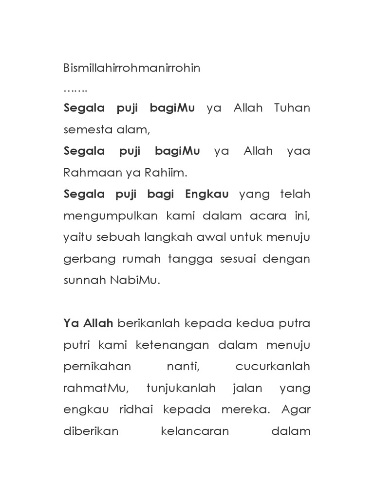 Doa Penutup Lamaran | PDF