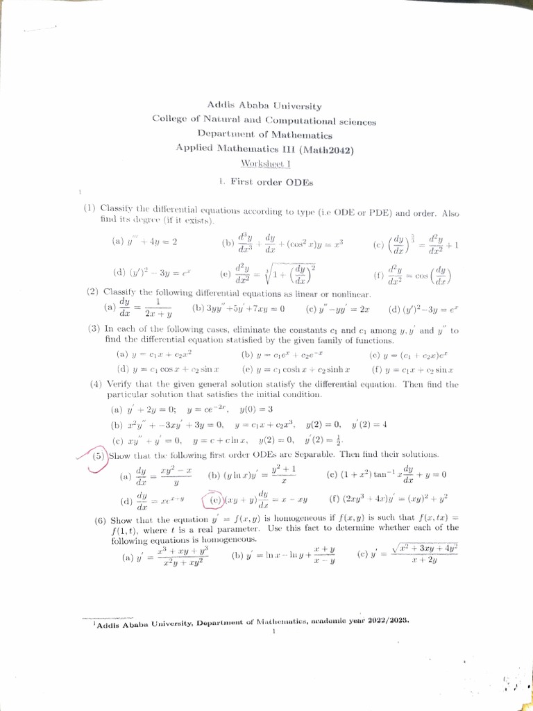 Applied Assignment Sec 2 | PDF | Ordinary Differential Equation | Equations