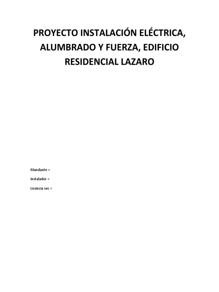 Memoria Edificio | PDF | Cableado eléctrico | Ciencias fisicas
