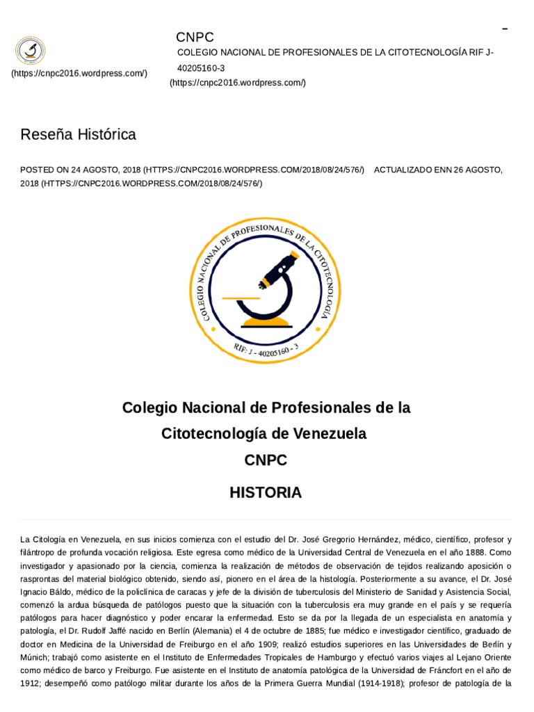 Reseña Histórica CNPC | PDF