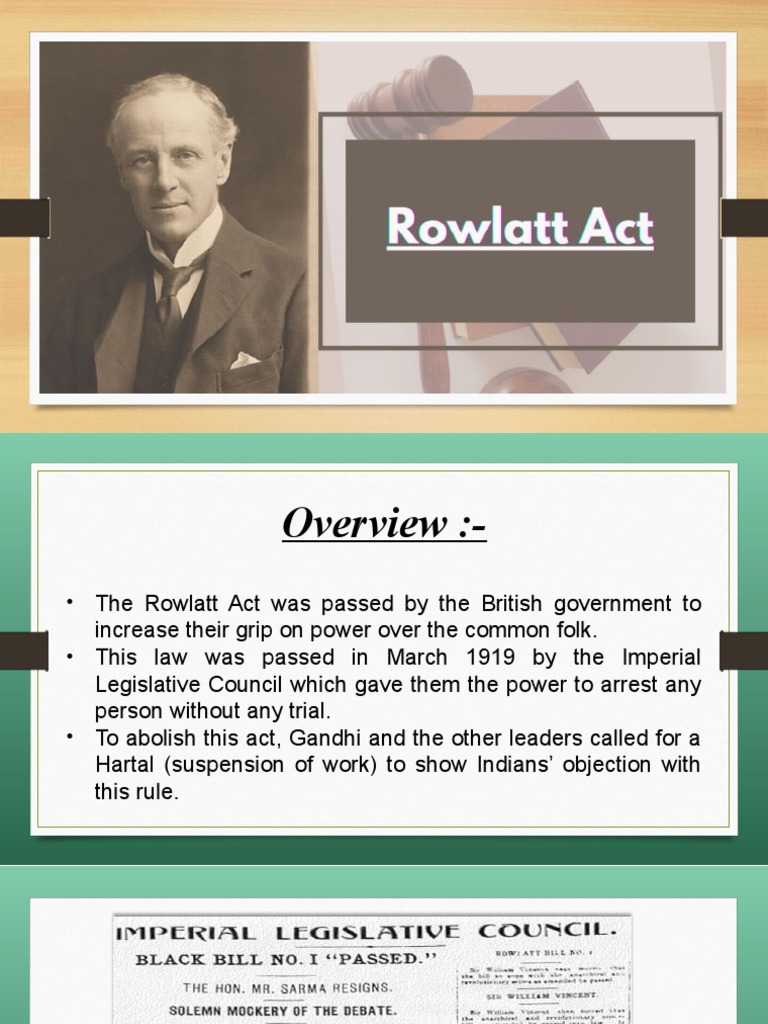 Rowlatt Act | PDF