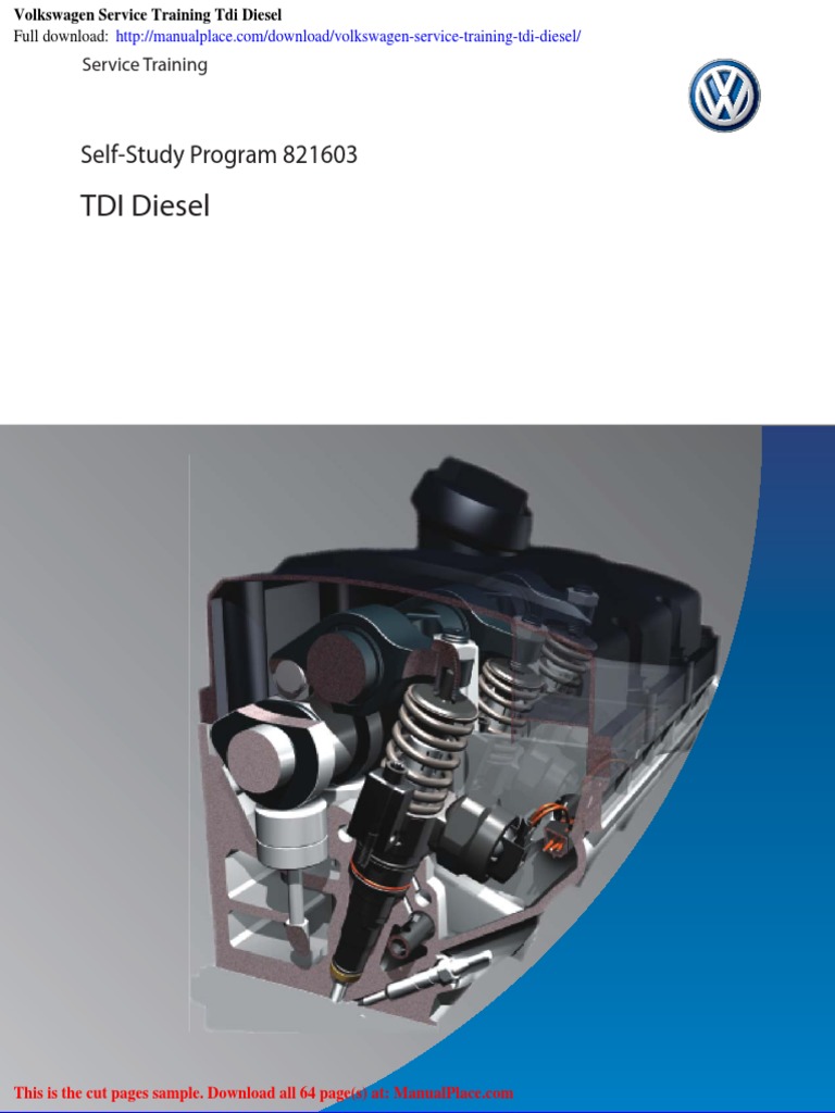 Volkswagen Service Training Tdi Diesel | PDF | Diesel Engine | Engines