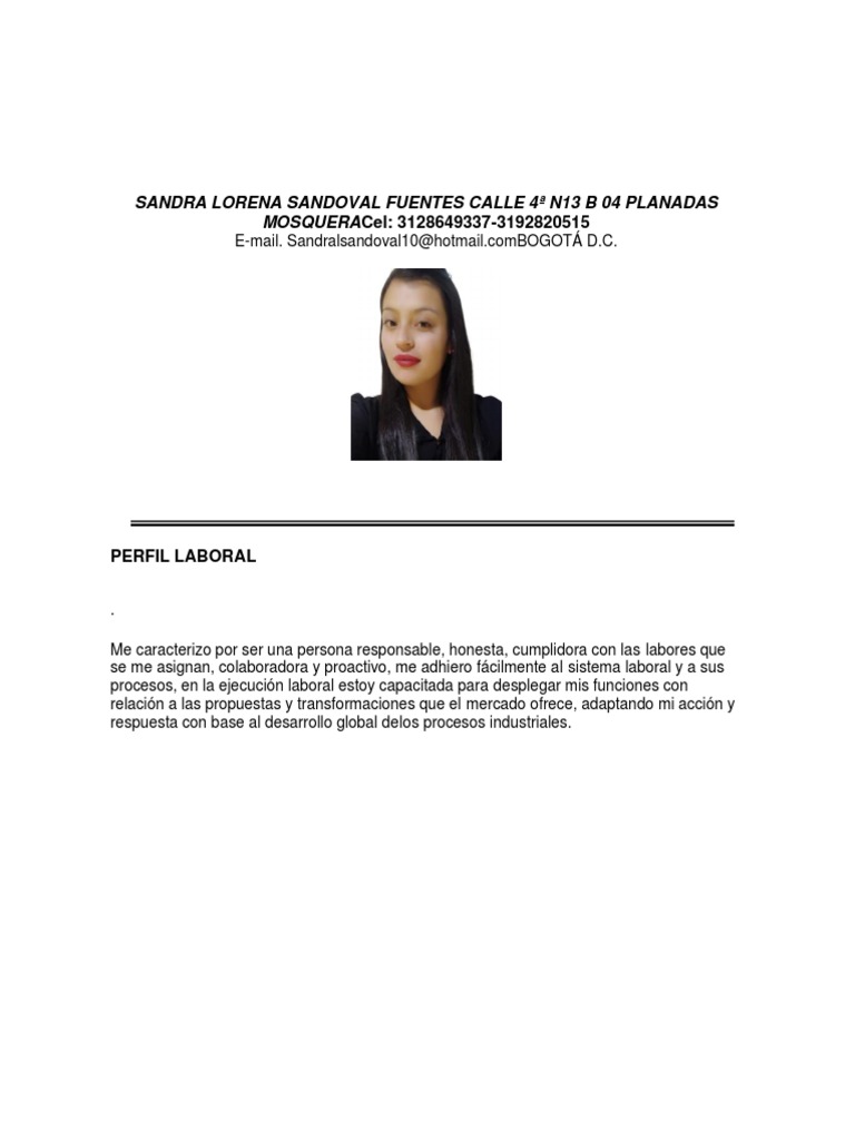 Sandra Lorena | PDF