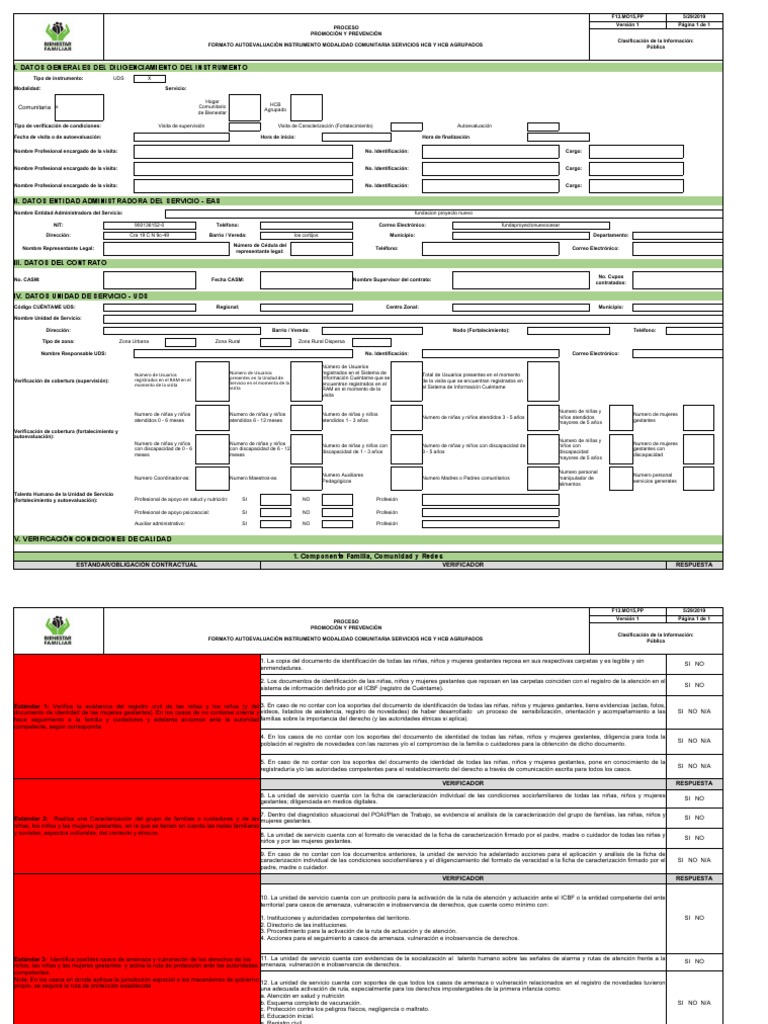 f13.Mo15.Pp Formato Autoevaluacion Instrumento Modalidad Comunitaria HCB y HCB Agrupados v1 ...