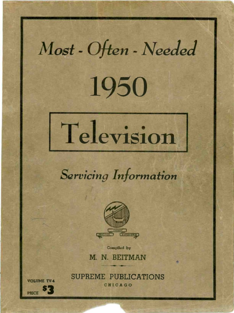 Beitman 1950 TV | PDF | Vacuum Tube | Power Supply