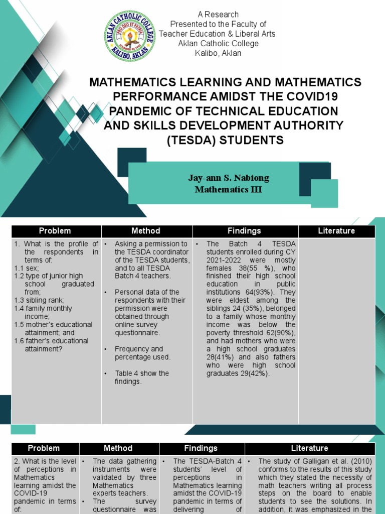 Sample Final Defense | PDF | Teachers | Learning