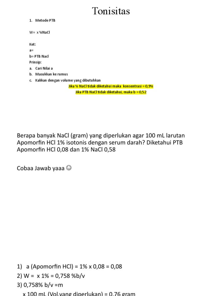 Presentasi Tonisitas | PDF