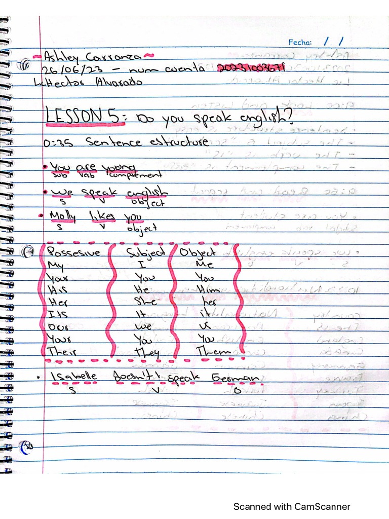 Lección 5 Do You Speak English | PDF