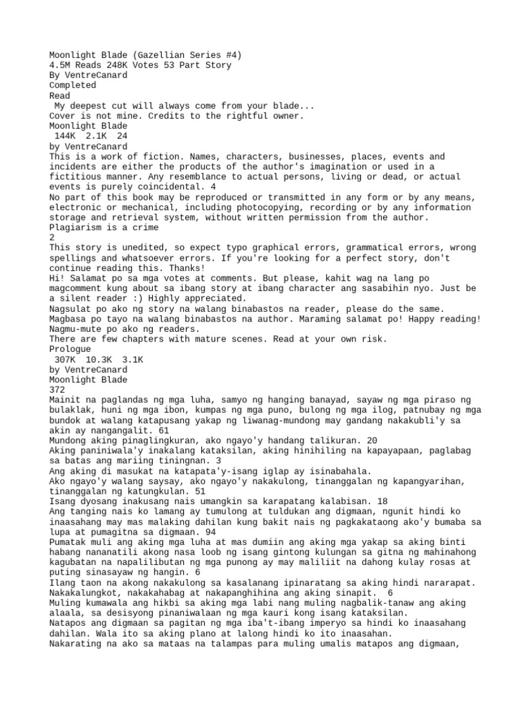 Moonlight Blade 4.-Gazellianseries 084949 | PDF