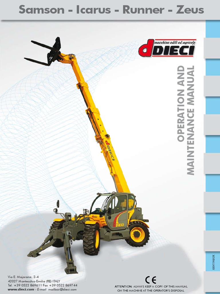 Dieci Telehandler Maintenance Manual | PDF | Technology & Engineering