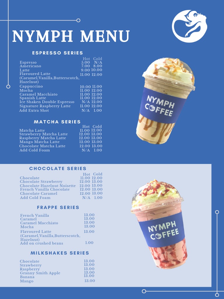 Nymph Coffee Menu Rev 2 | PDF