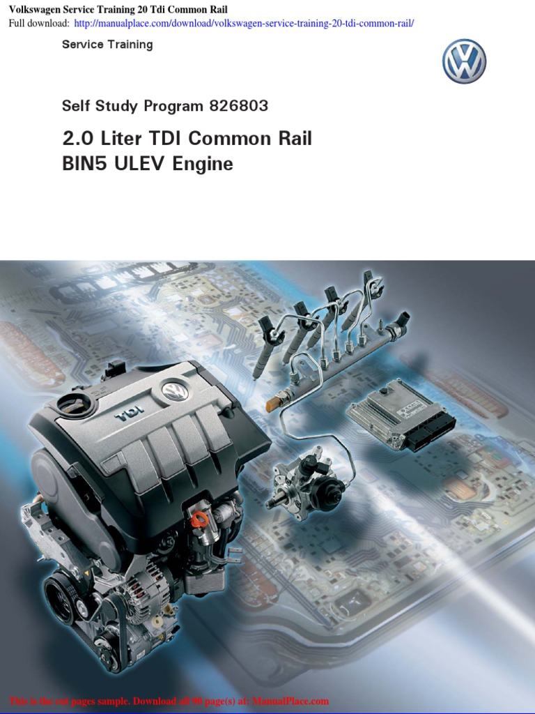 Volkswagen Service Training 20 Tdi Common Rail | PDF | Home & Garden ...