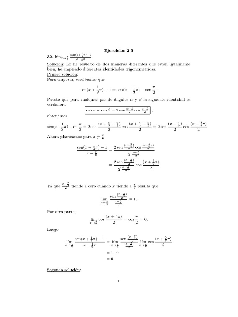 Ejercicios Capitulo 2 | PDF | Funciones trigonométricas | Matemáticas