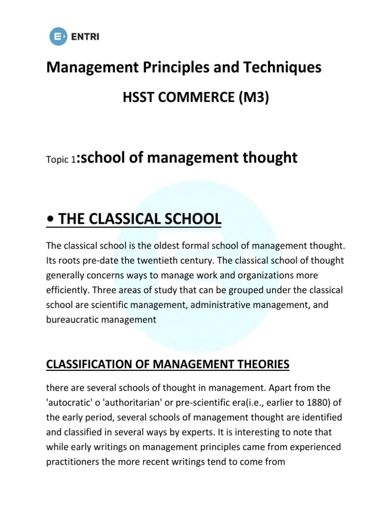 School of Management Thought | PDF | Systems Theory | Motivational