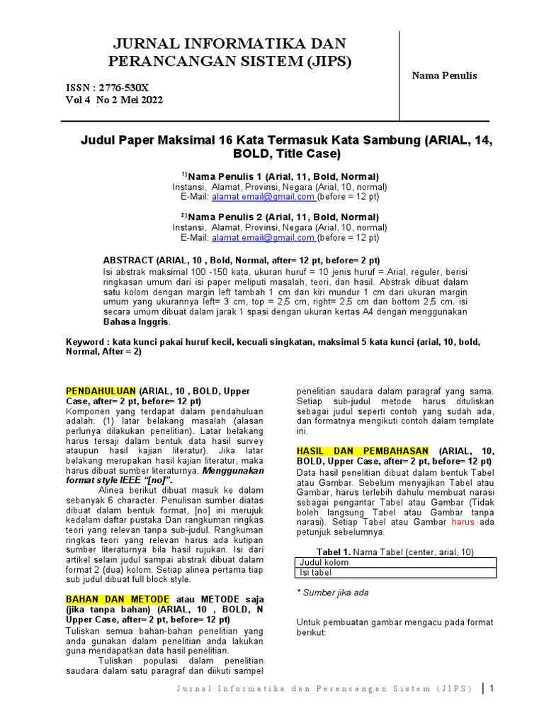 Template JIPS ITBI | PDF