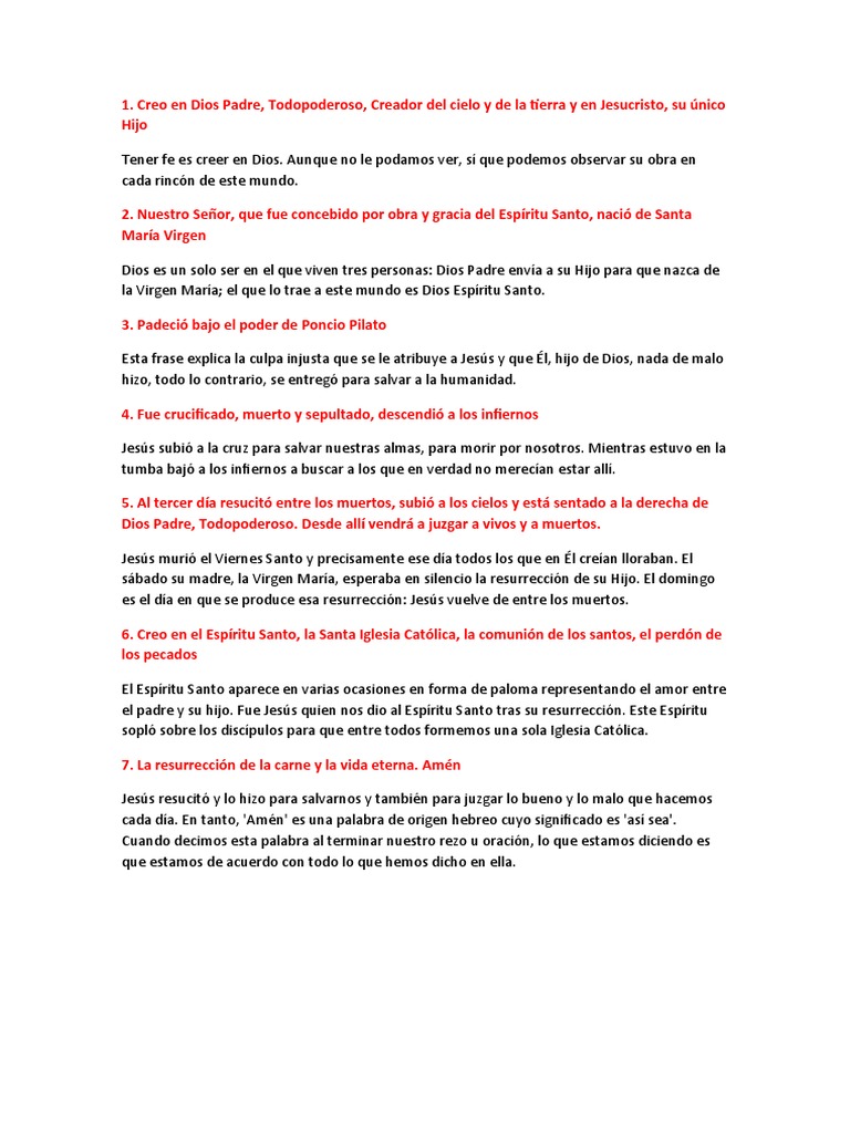 Credo Explicado | PDF