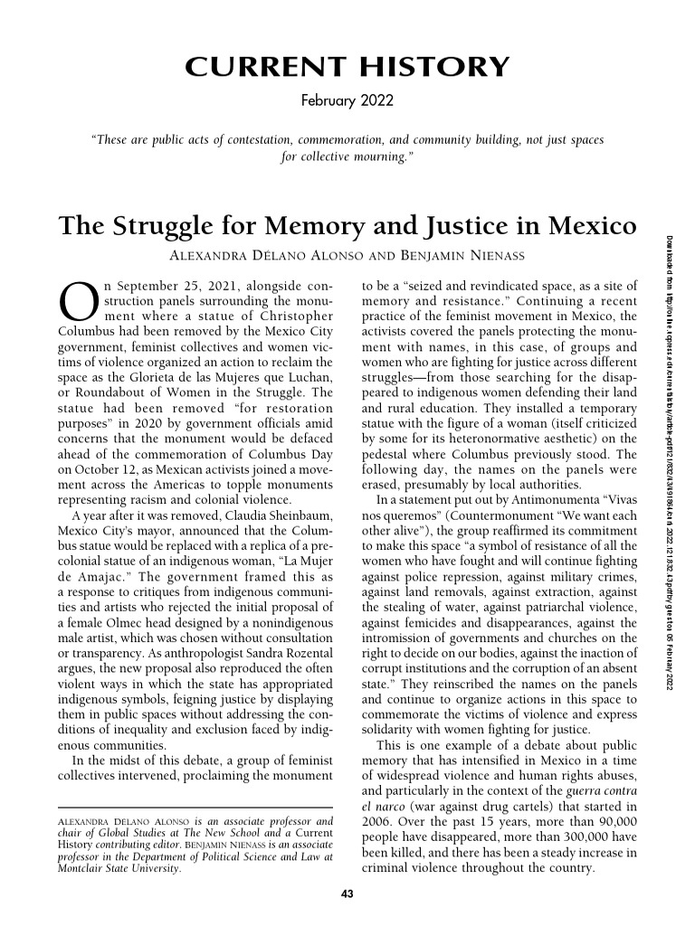 Struggle For Memory Delano Nienass | PDF | Violence
