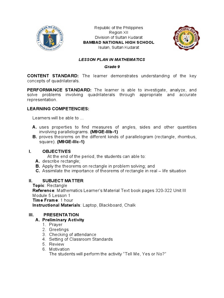 S-DLP Theorems On Rectangle | PDF