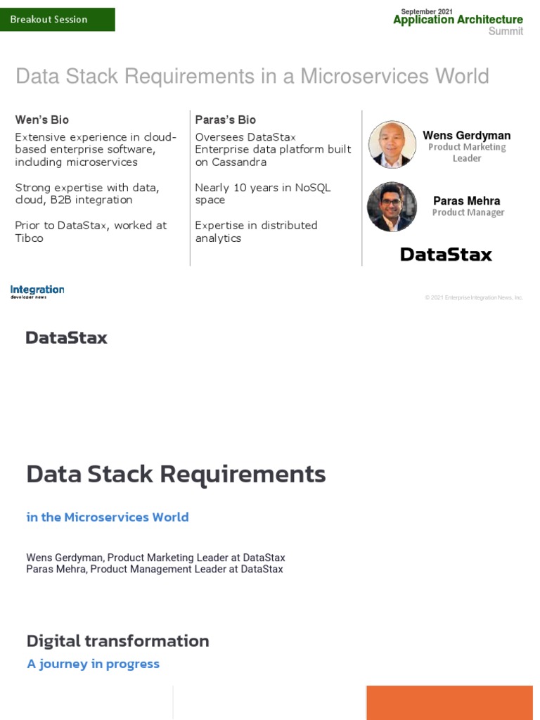 Data Stack Requirements in A Microservices World Slide | PDF | Cloud Computing | Scalability