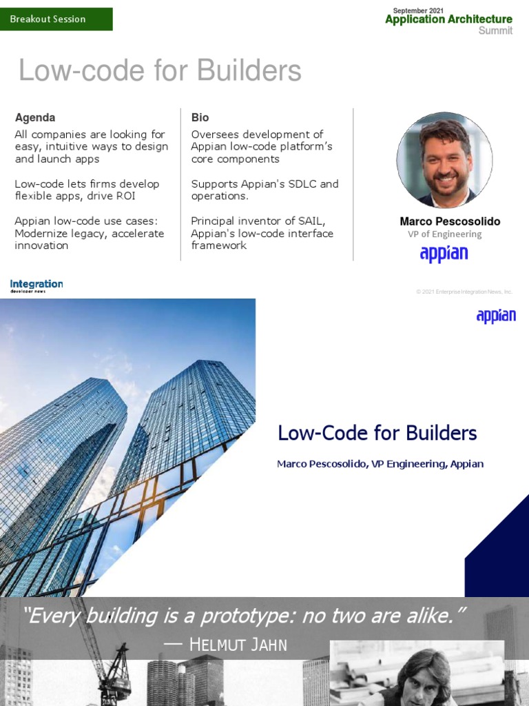 Low Code For Builders Slide | PDF | Art | Computers