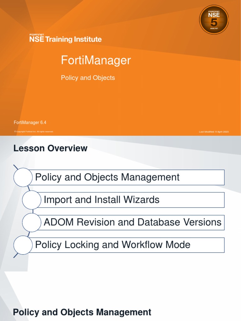 FortiManager 05 Policy | PDF | Graphical User Interfaces | Ip Address