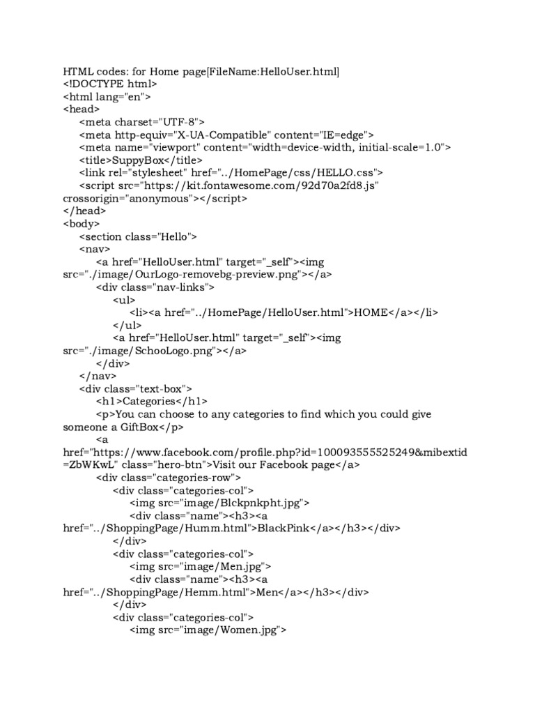 1 Codes | PDF | JavaScript | Hypertexte