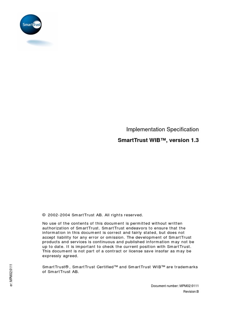 Wib1.3 ImplementationSpecification B | PDF | Finance & Money Management ...