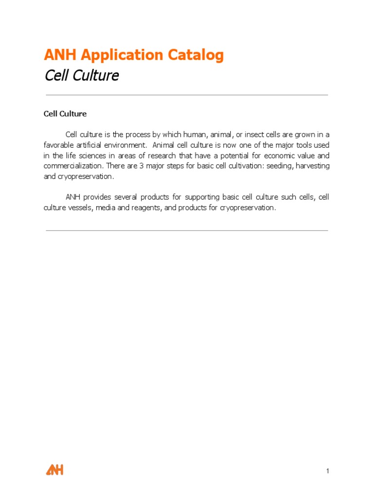 Cell Culture Catalog | PDF | Growth Medium | Cell Culture