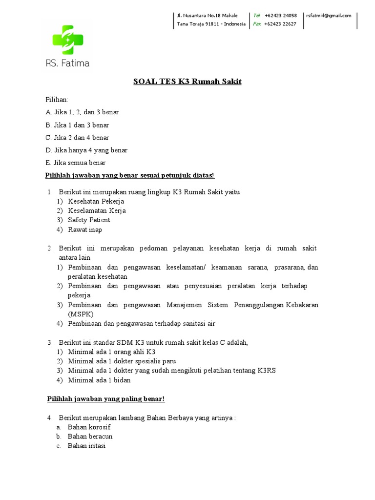 Soal K3 | PDF