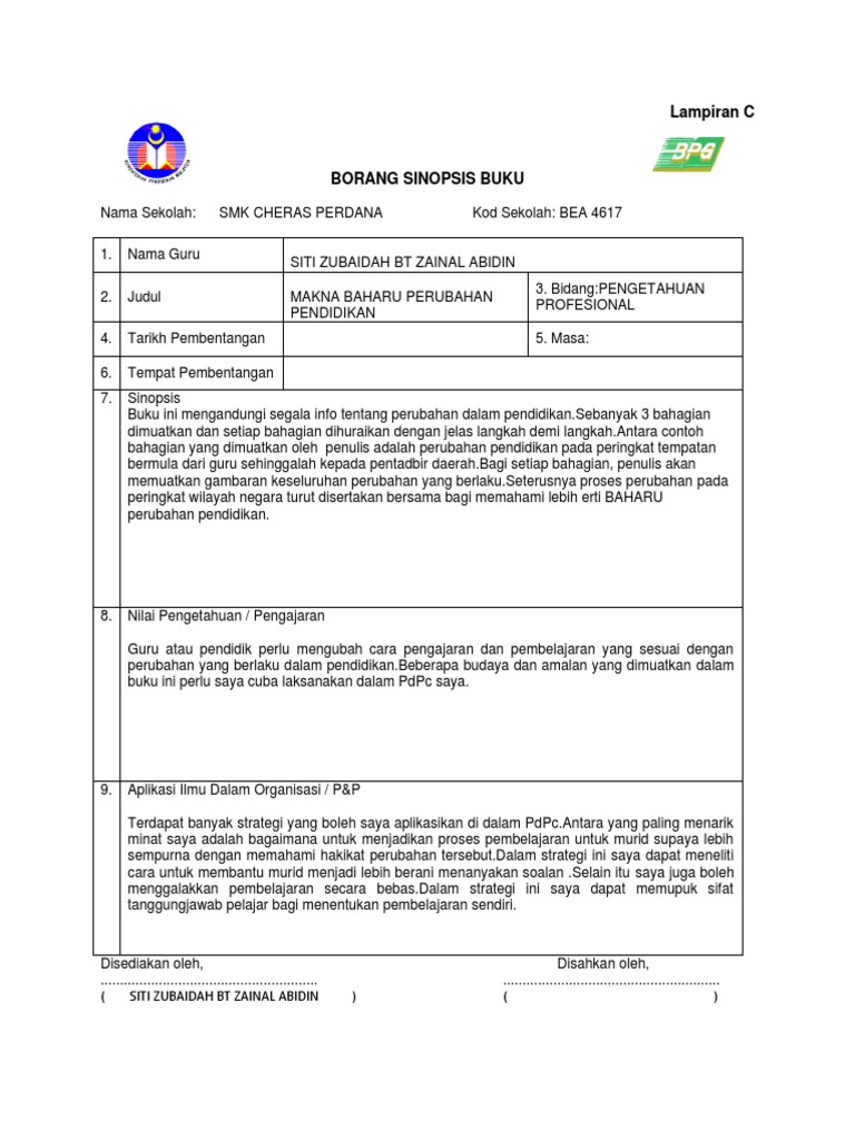 CONTOH BOOK REVIEW | PDF