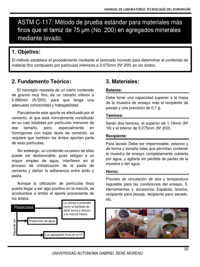 Material Mas Fino Que El Tamiz 200 2 | PDF | Hormigón | Cemento