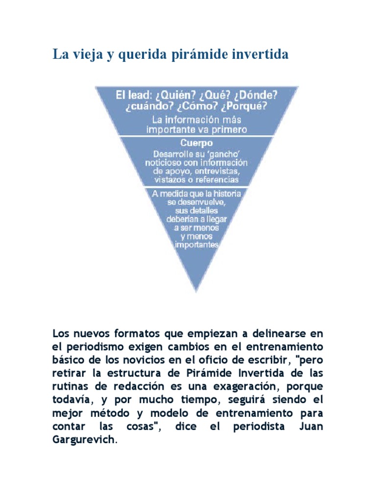 La vigencia de la pirámide invertida | PDF