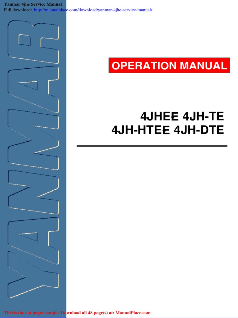 Yanmar 4JHE Service Manual Download | PDF | Technology & Engineering