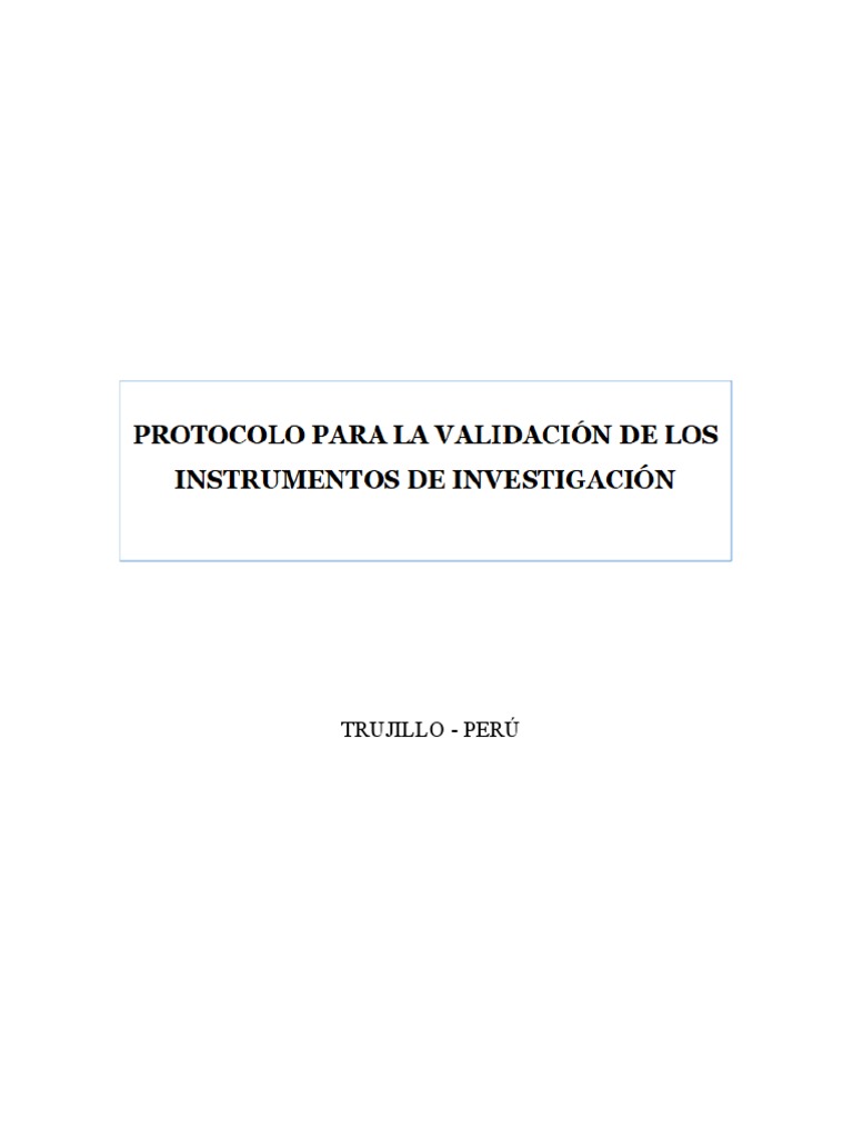 Protocolo de Validación de Istrumentos - Epg Uct | PDF | Aprendizaje | Pensamiento