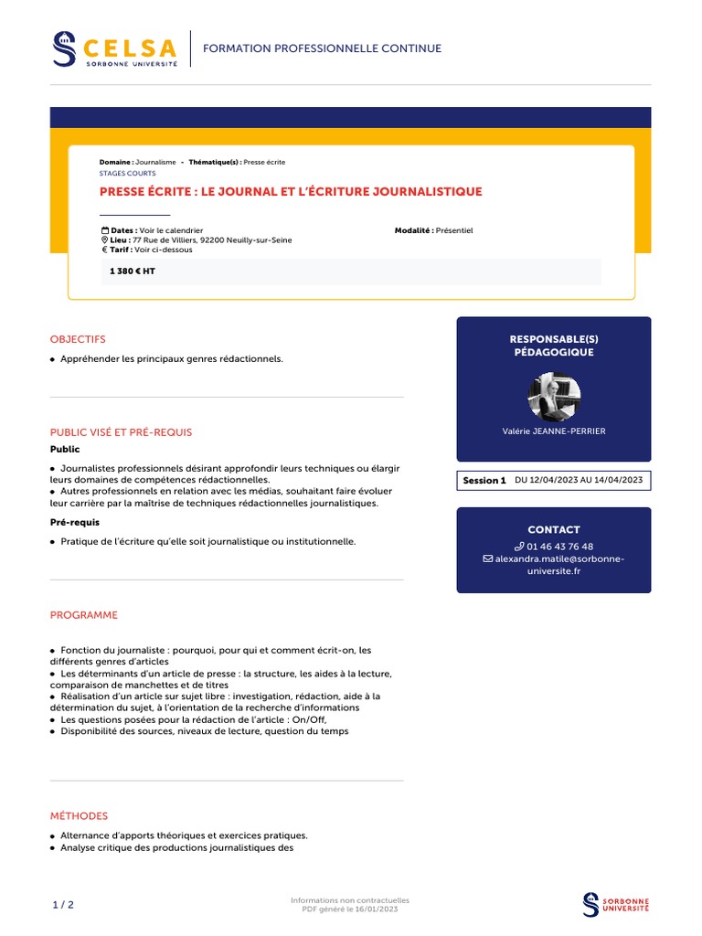 Presse Écrite - Le Journal Et L&rsquo Écriture Journalistique | PDF ...