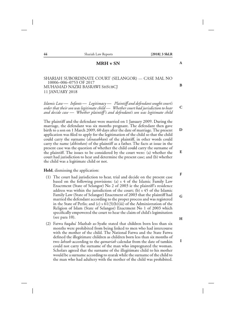 MRH v SN [2018] 3 SHLR 44 | PDF