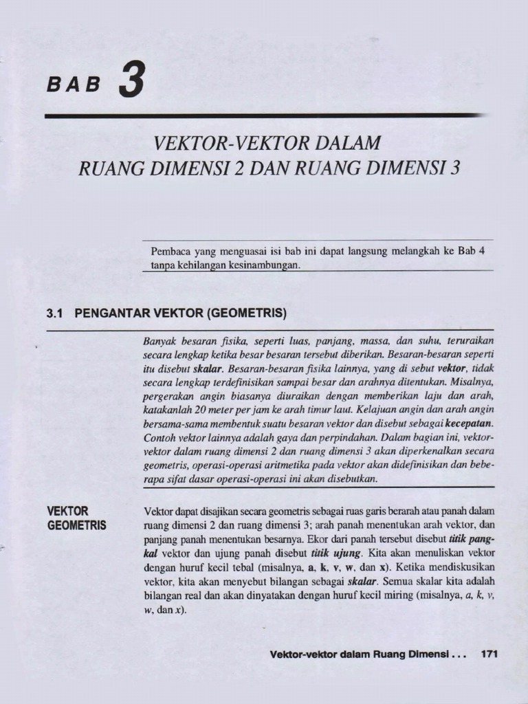 D.1. KB 1 Definisi Vektor dan Norma Suatu Vektor dan Aritmatika Vektor | PDF