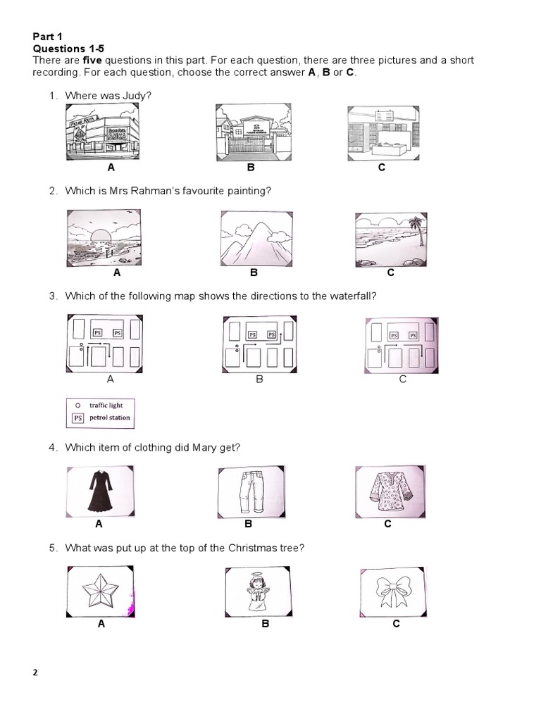 Listening Test Pat Form 1 | PDF | Cakes