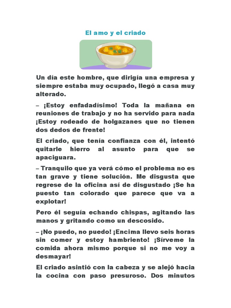 El amo y el criado: lección de respeto | PDF
