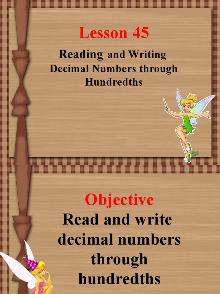 Reading and Writing Decimal Numbers | PDF | Numbers | Decimal