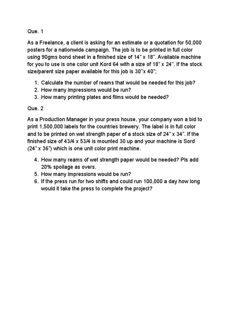 ESTIMATION Questions | Download Free PDF | Paper | Books