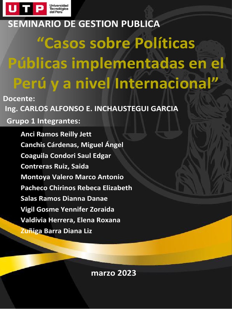 TA2 - Casos Sobre Politicas Publicas en El Peru y A Nivel Internacional | PDF | Desarrollo ...