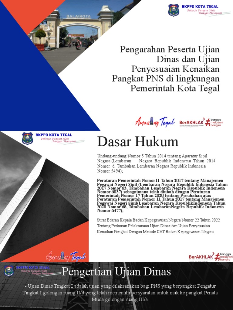 Ujian Dinas & UPKP PNS Tegal 2023 | PDF