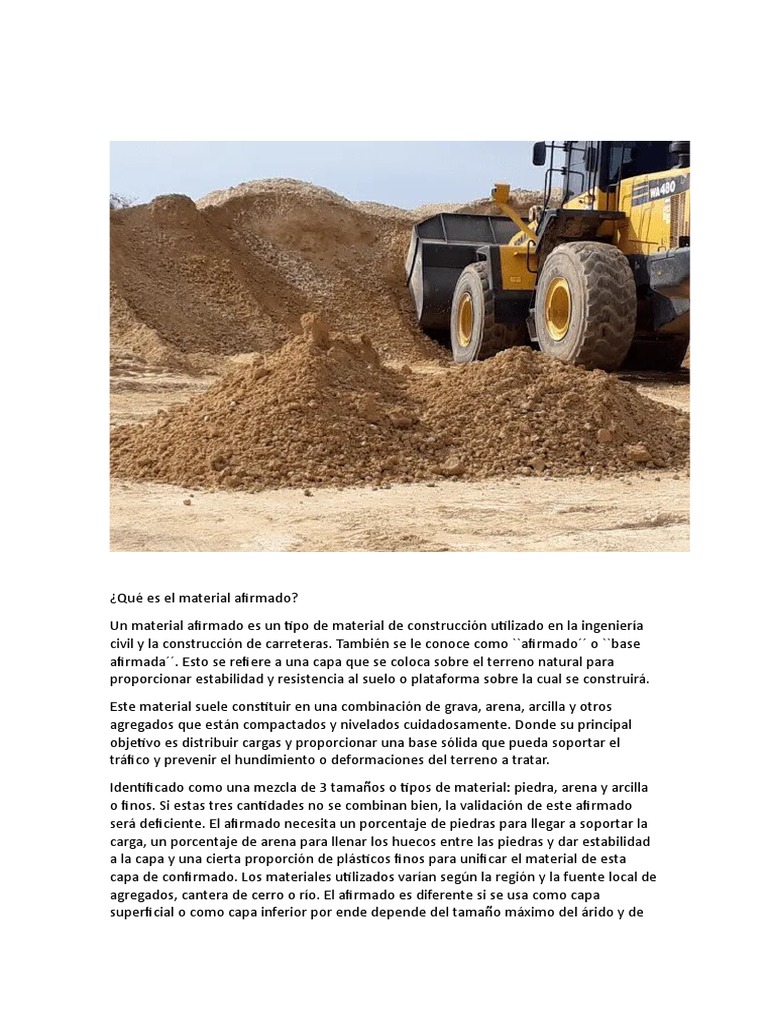 Qué Es El Material Afirmado | PDF